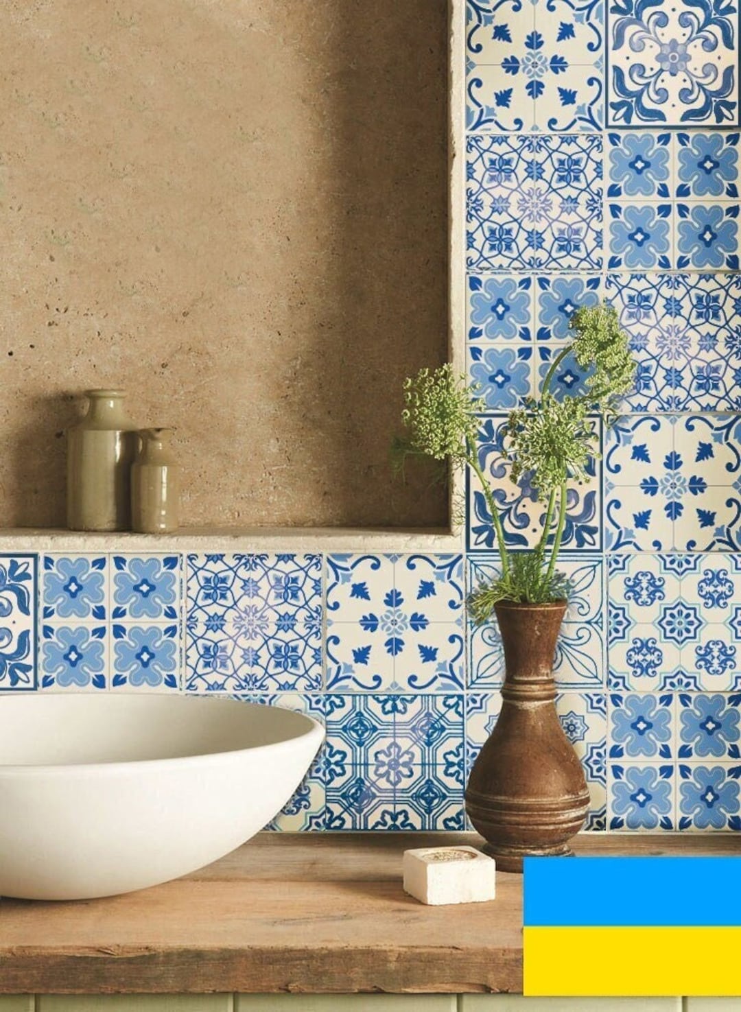 Tile Decals, Blue Tiles Decals, Carrelage Stickers, Stickers Carrelage ...