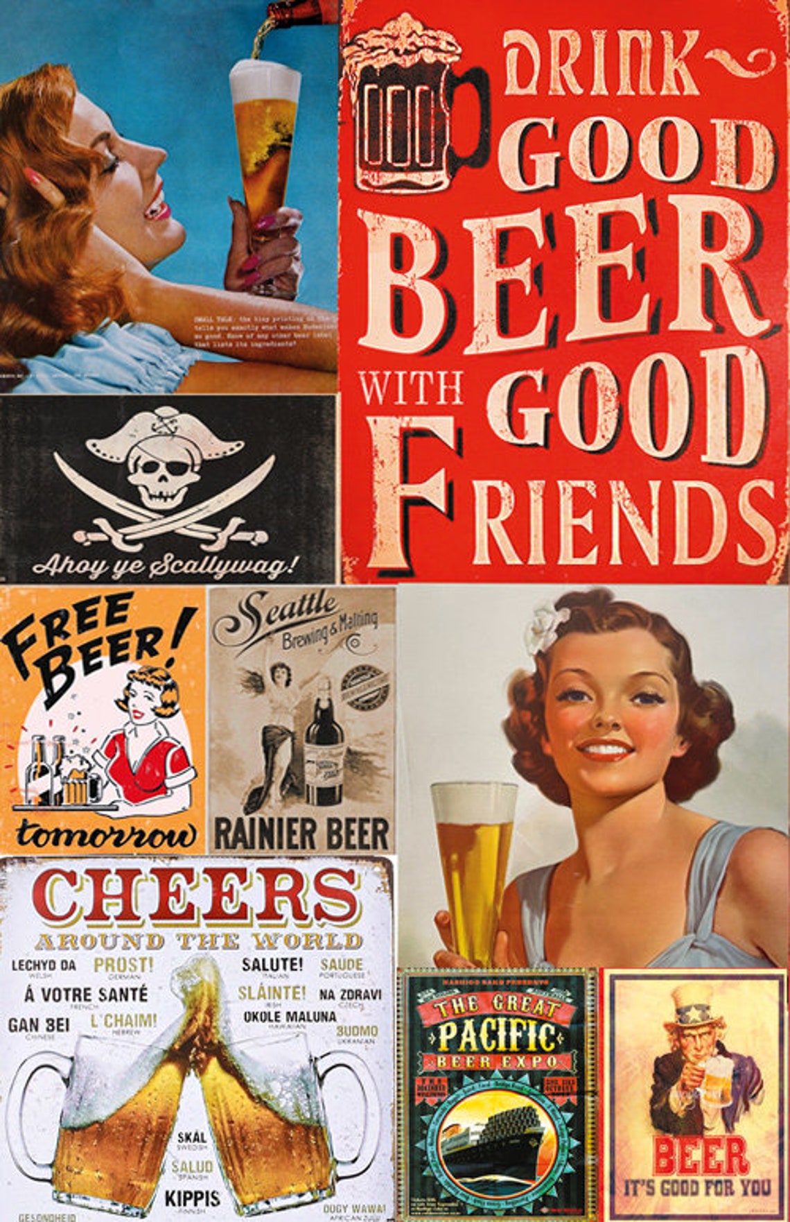 MINI Fridge Decal Beer Beer Fridge Wrap Bar Fridge Decal Rv - Etsy