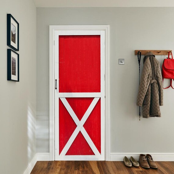 Barn door wrap Old barn door decal door decal door cover | Etsy