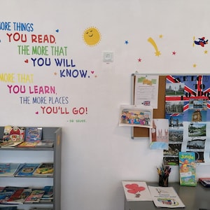 The More That You Read Decal, Kids Colorful Inspirational Wall Decals ...