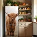 Highland Cow Fridge Wrap, Farmhouse Refrigerator Wrap Vinyl Side by ...