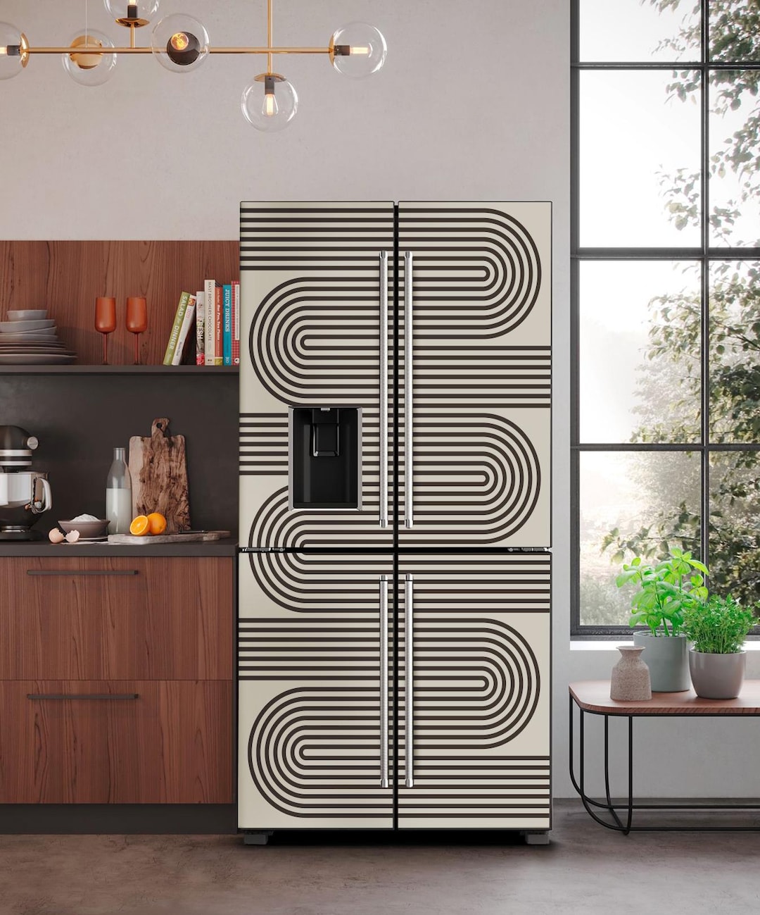 Fridge Wrap Modern, Refrigerator Wrap Vinyl Side by Side, Top Bottom ...
