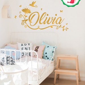 Name Sticker, GIRL Name Sticker, GIRLS NAME Sticker,girls Name Wall ...