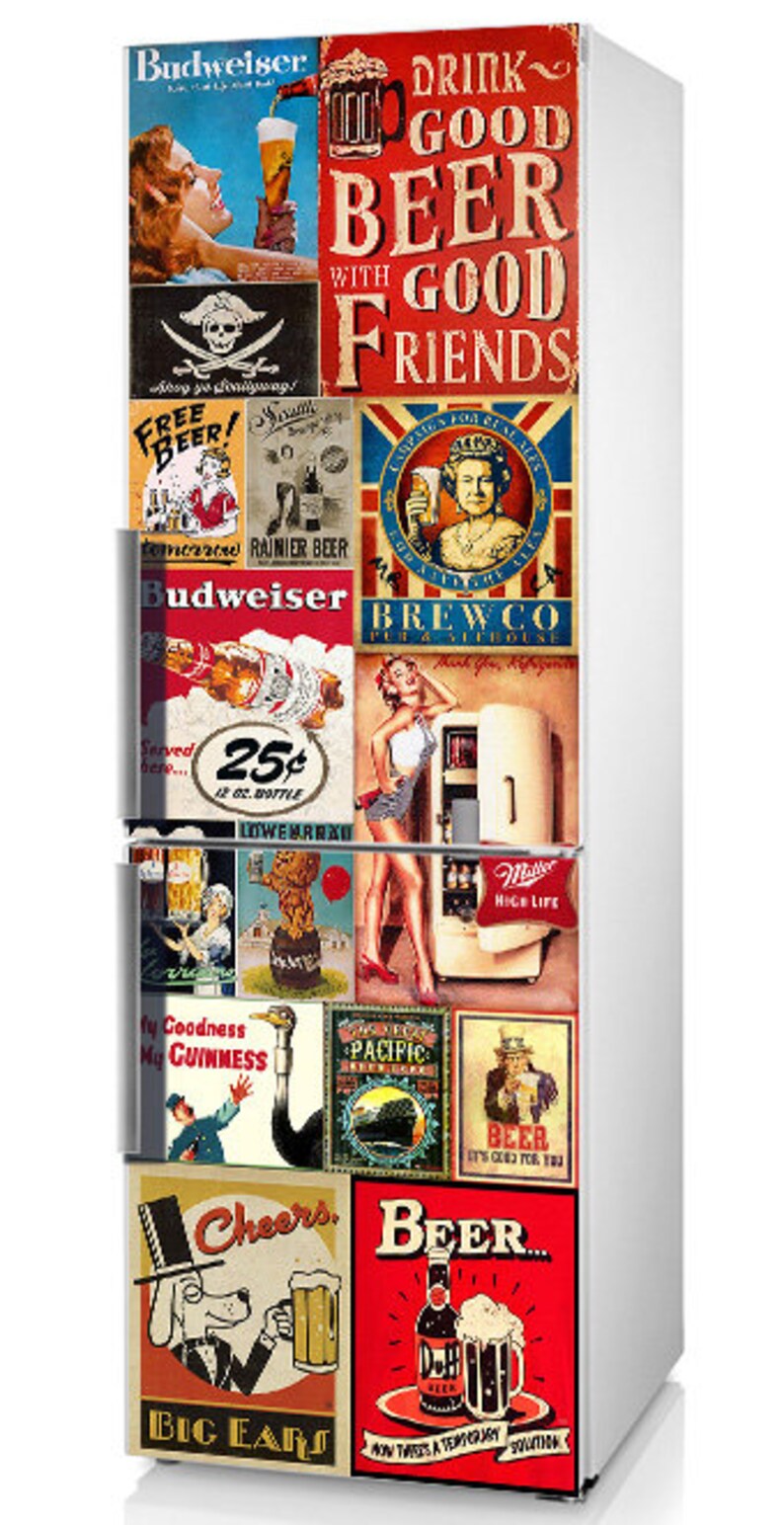 MINI Fridge Decal Beer Beer Fridge Wrap Bar Fridge Decal Rv - Etsy