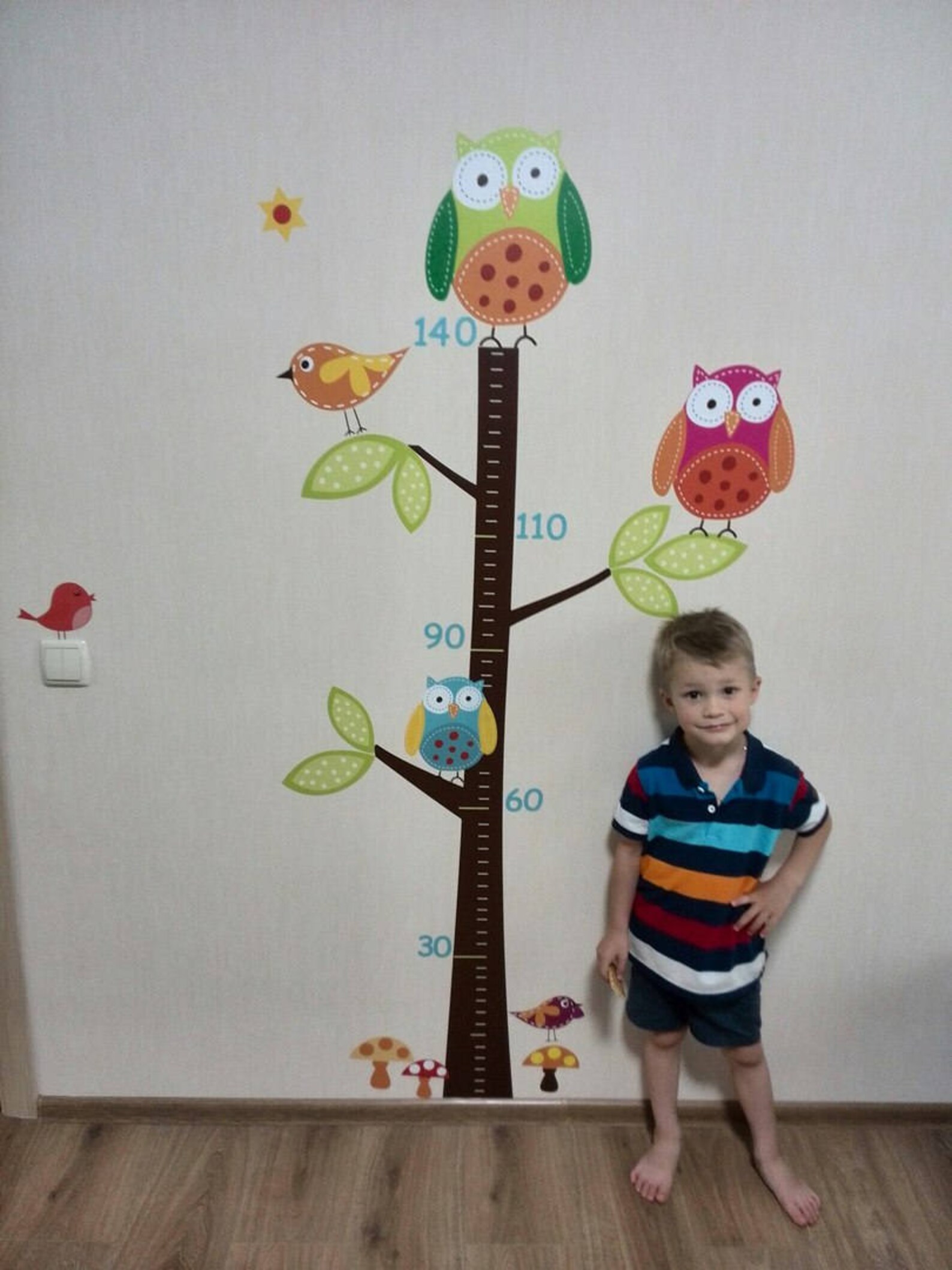 Owl Growth Chart Owl Wall Decal Owl Wall Decals Growth - Etsy