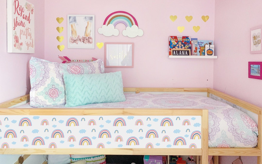 IKEA KURA BED Decals Girls Rainbow, Kura Bed Stickers, Kura Decal for ...
