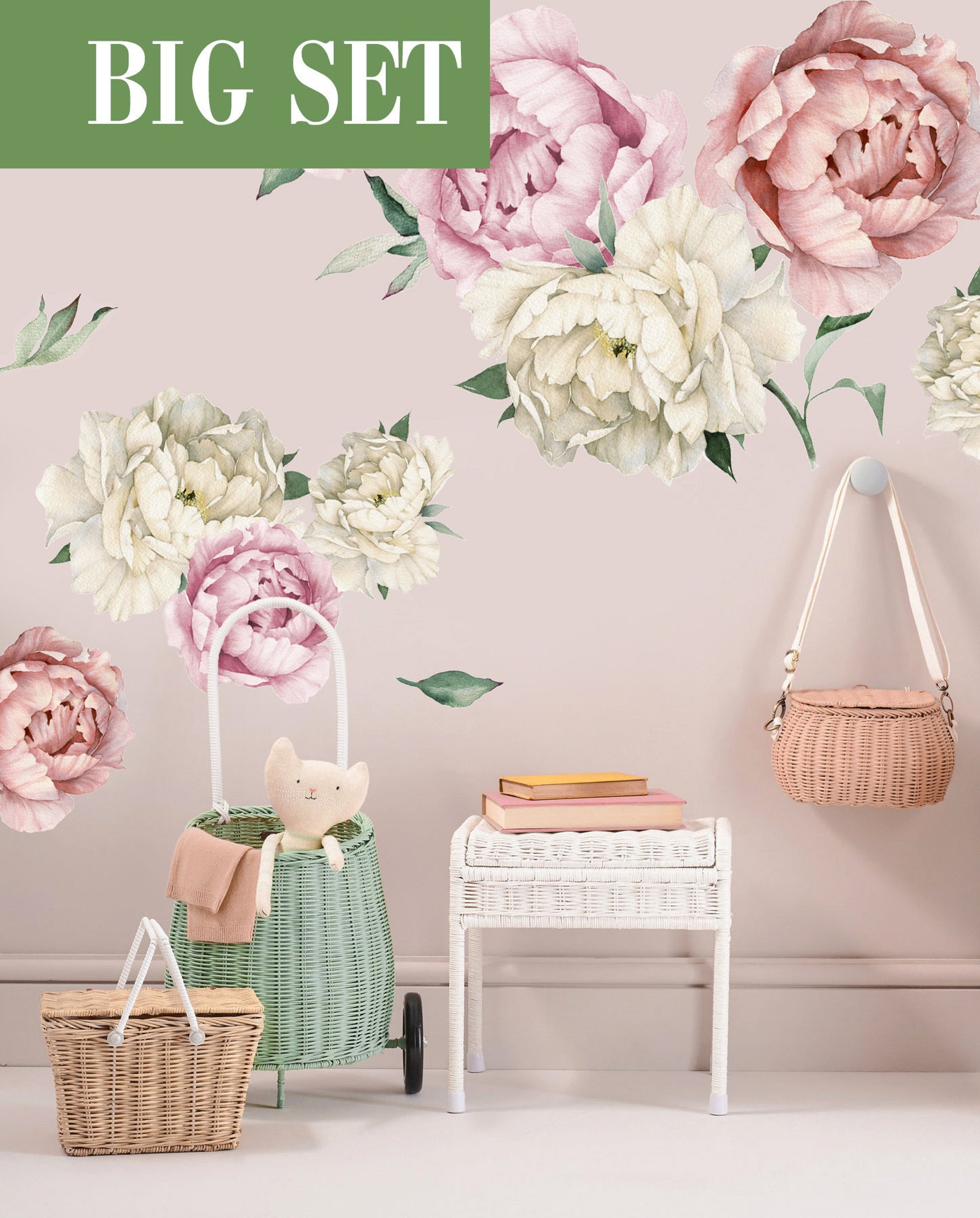 Large Peony Wall Decal Large Peonies Wall Decals Peony - Etsy