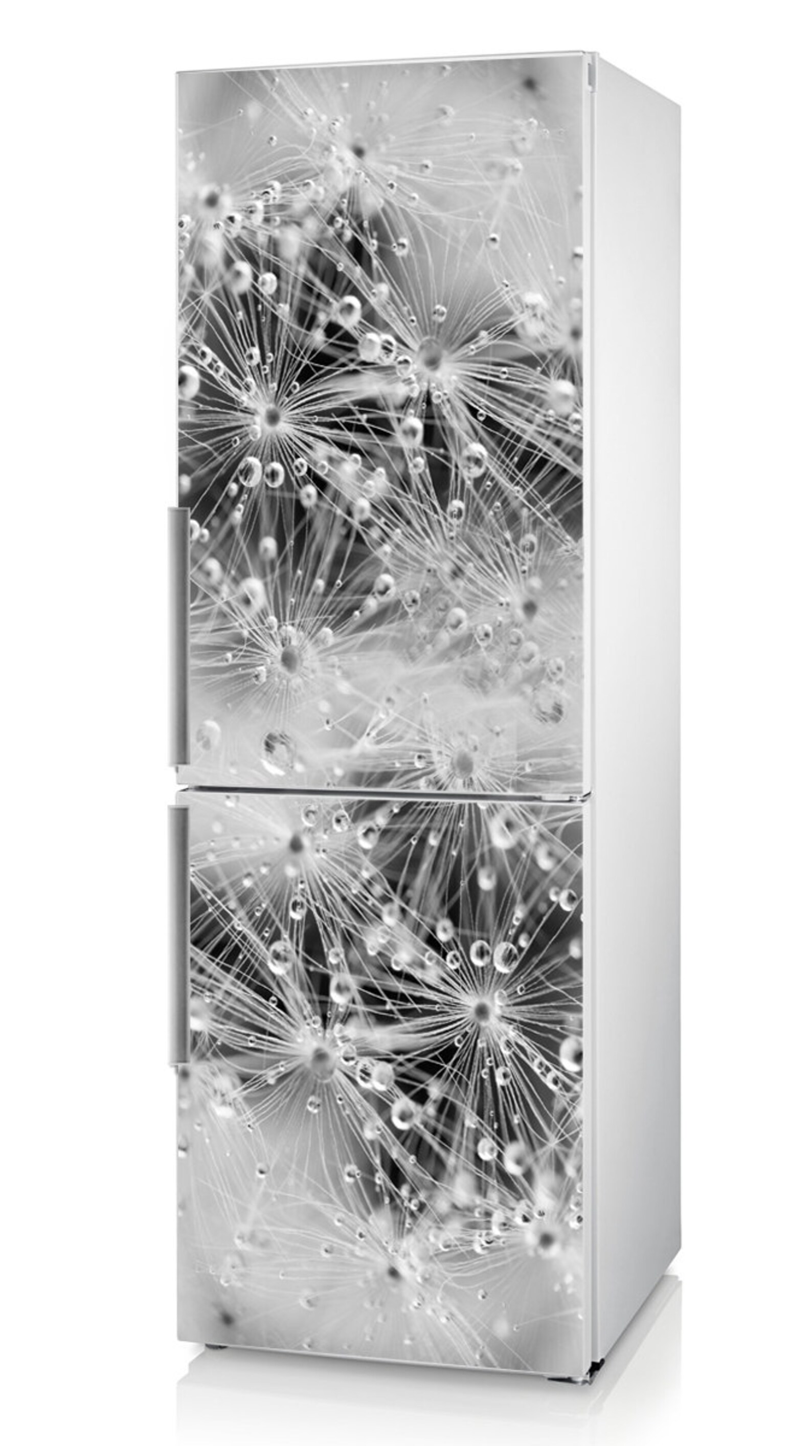 Fridge Wrap Water Drops Gray, Refrigerator Wrap Side by Side, Top ...