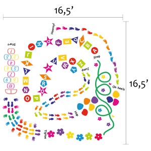 School Floor Sensory Path, Educational Floor Decal, ABC Decals Floor ...