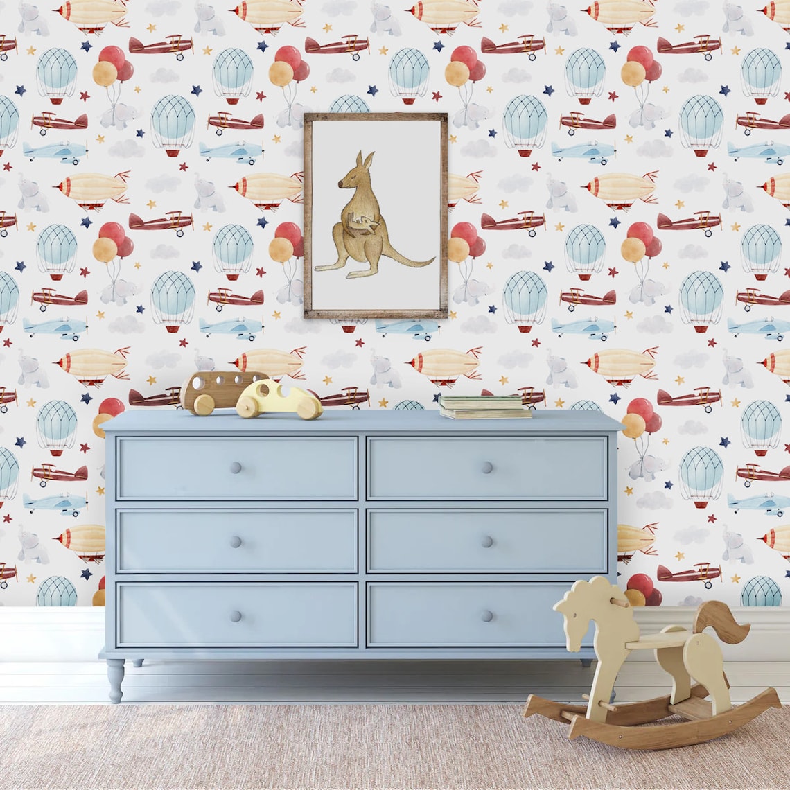 Kids Wallpaper Boys Boy Nursery Wallpaper Peel and Stick - Etsy