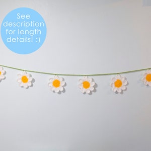 Daisy Chain Bunting Unique Gift Crochet Handmade Wall Hanging ...