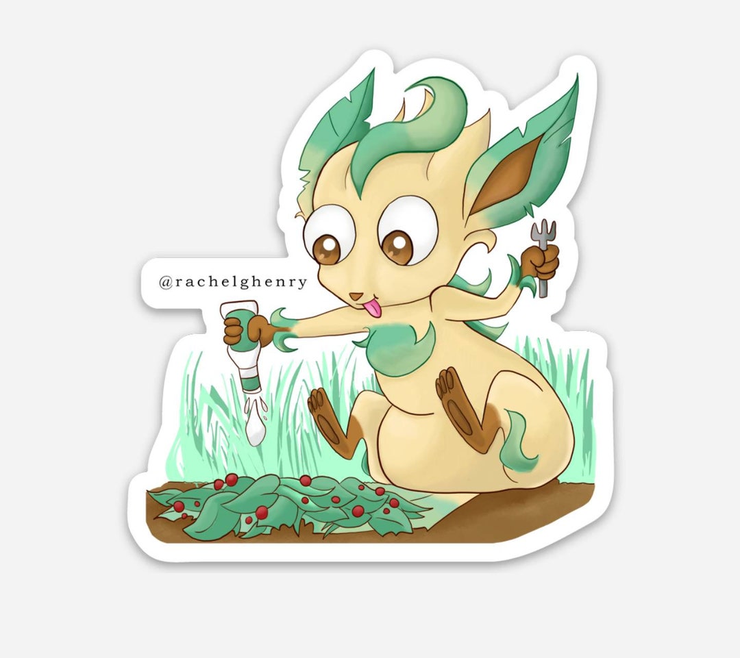 Derpy Leafeon Sticker Etsy