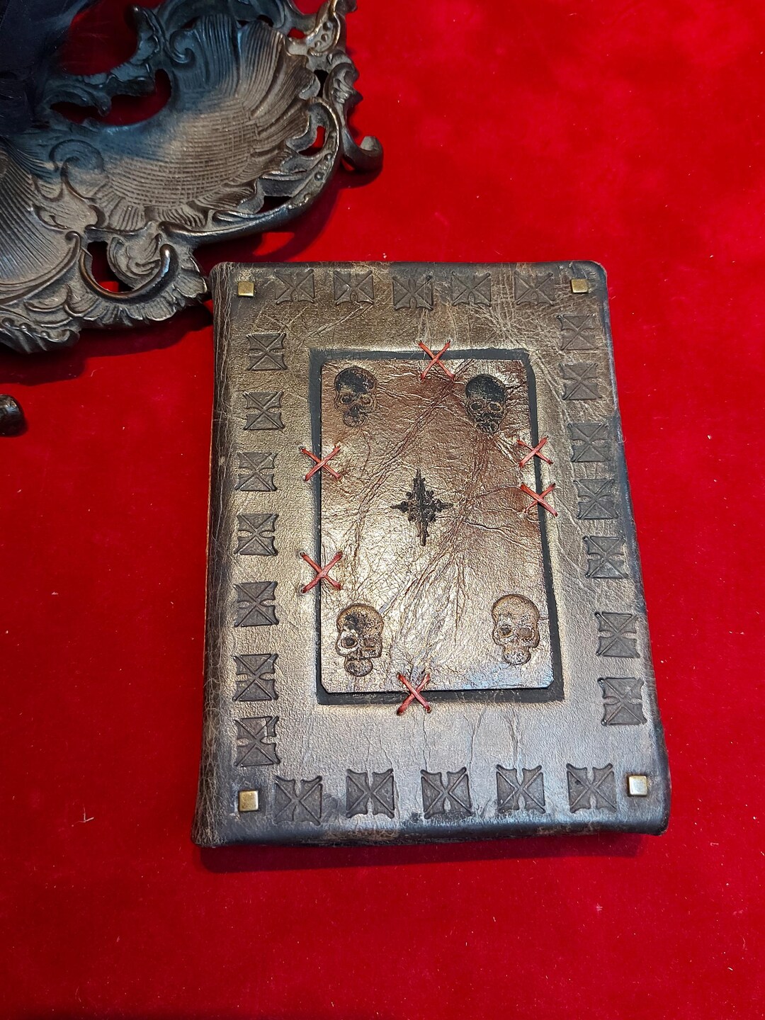 Leather Bound Skull Book. Voodoo, Witch, Horror or Gothic Gift (medium ...