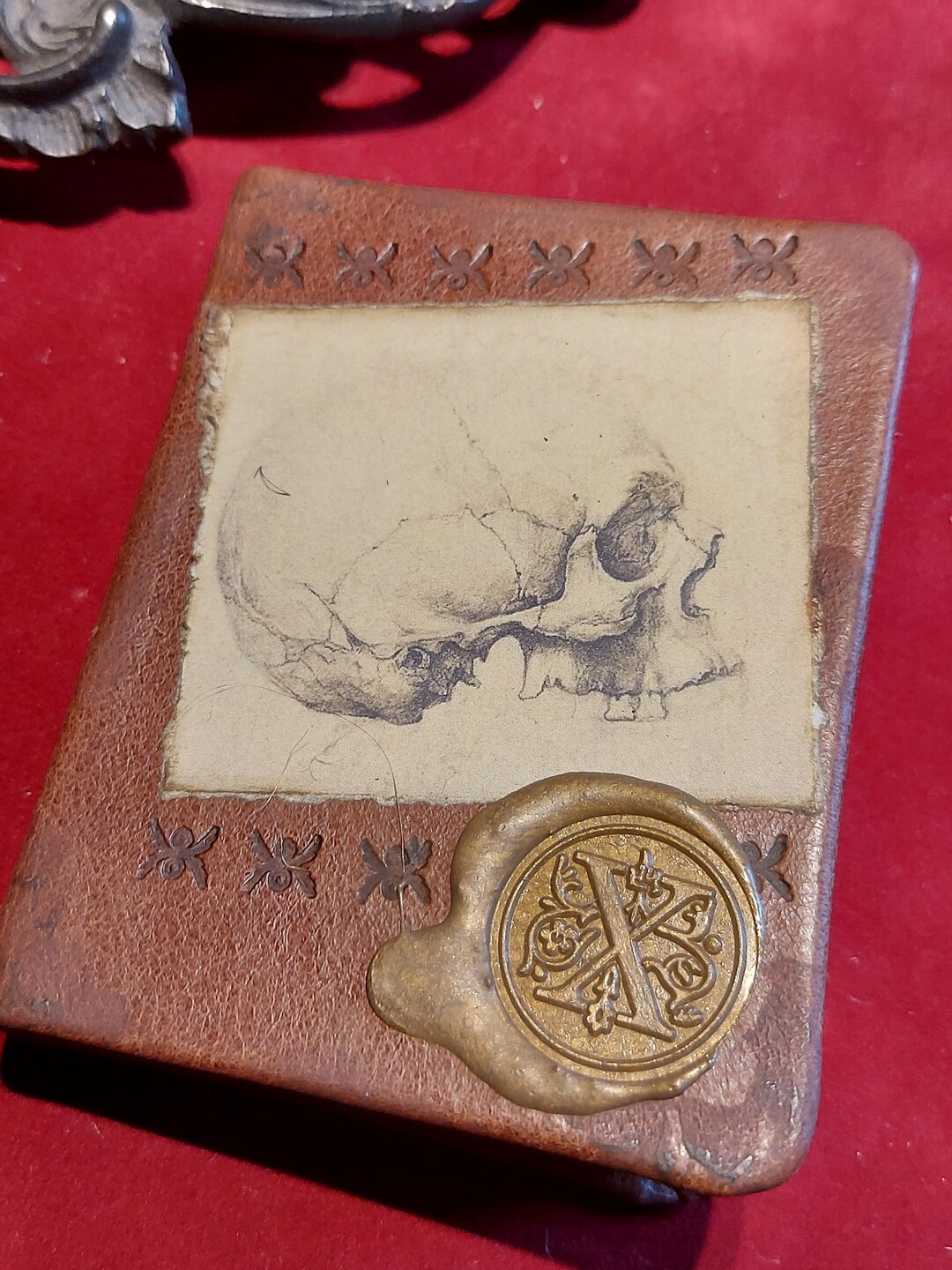 Brown Leather Mini Skull Book. Voodoo, Halloween or Horror Gift - Etsy