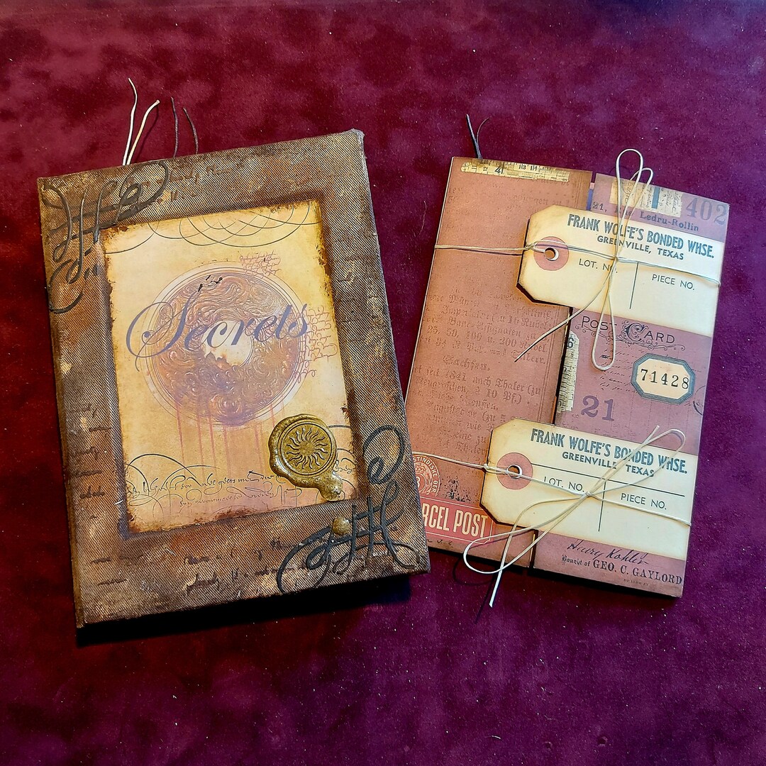 Secrets Junk Journal | Secret Diary With Loaded Folder | Handmade Book ...