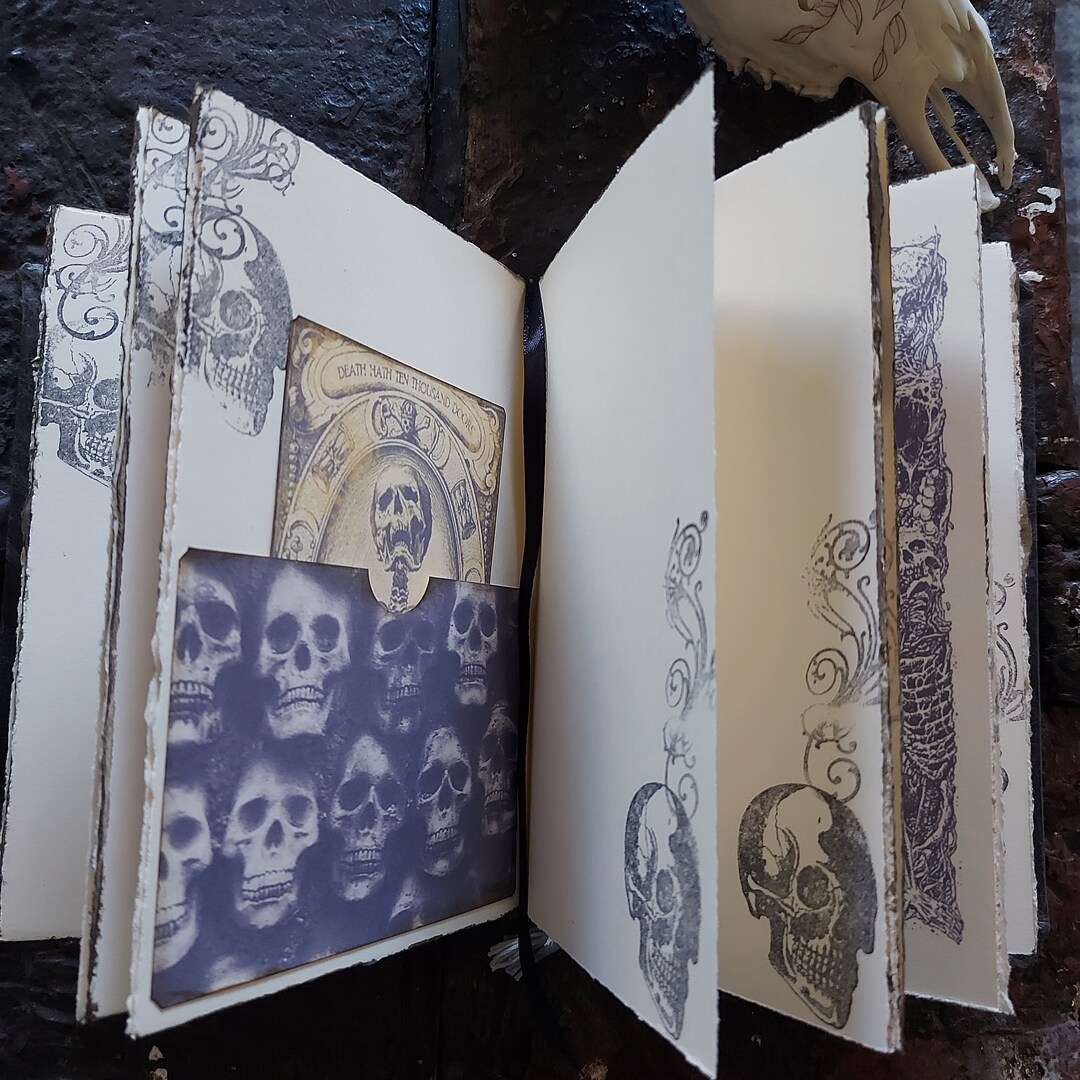 Book of Bones Skull Journal Skeleton Book horror Gift - Etsy