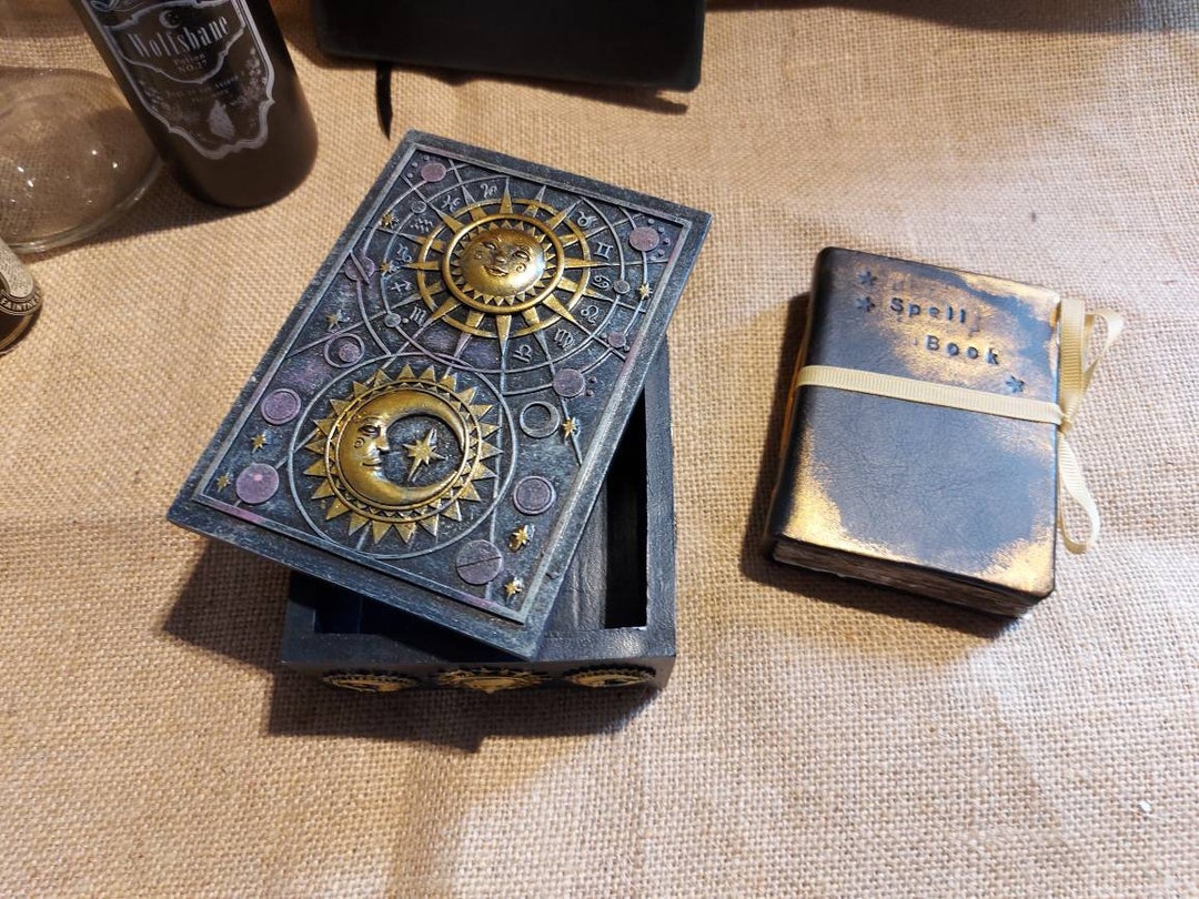 Sun and Moon Box for Witchcraft Trinket Box Spell Box - Etsy