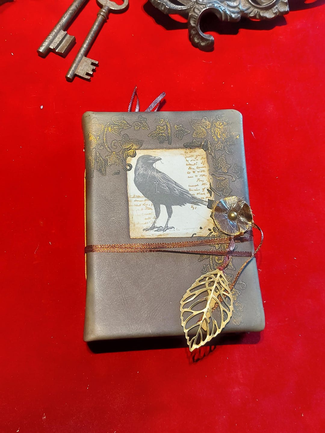 Leather Raven Spell Book or Witch, Horror or Halloween Gift - Etsy UK