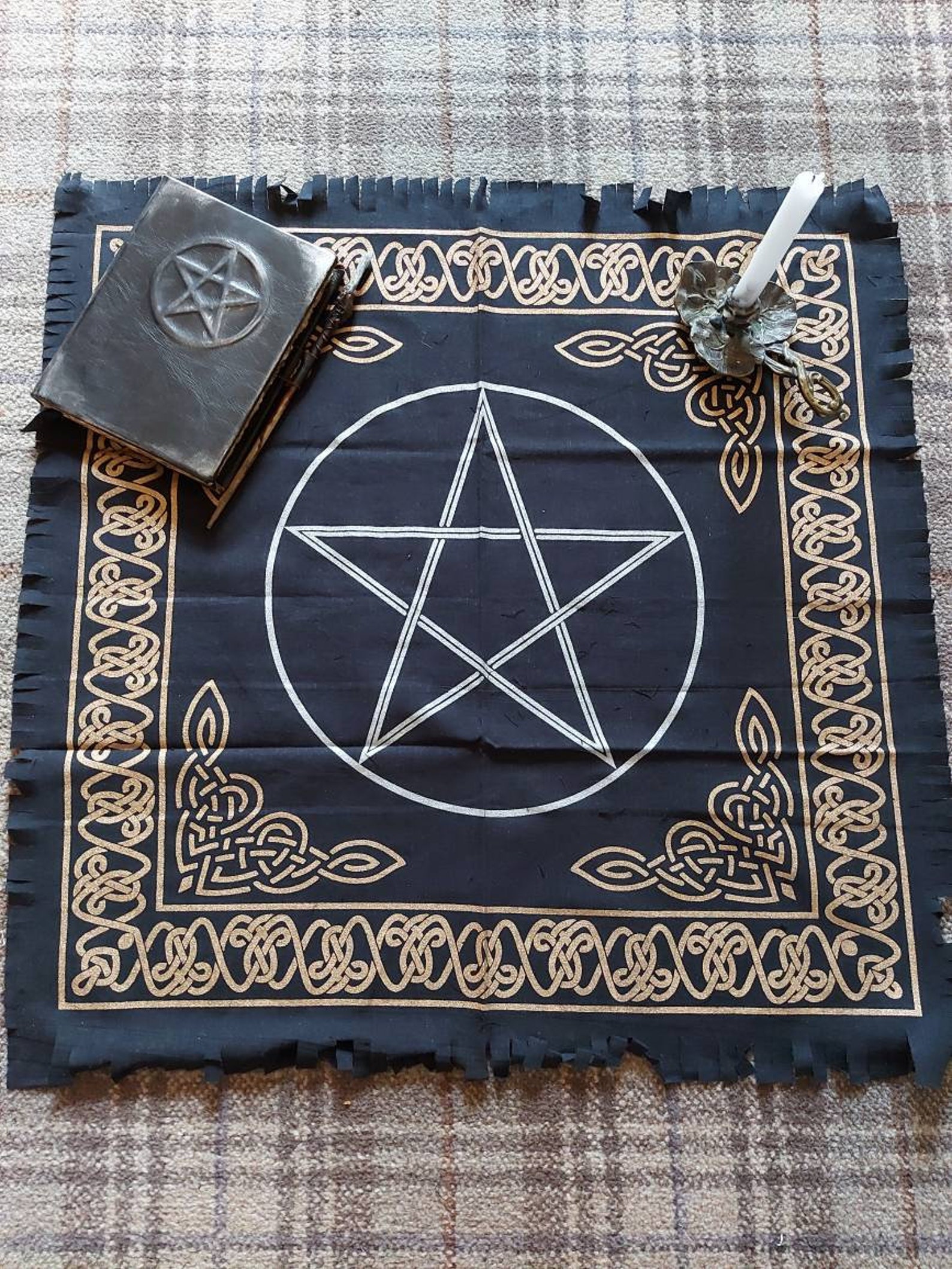 Pentagram Alter Cloth for Pagan or Wiccan - Etsy