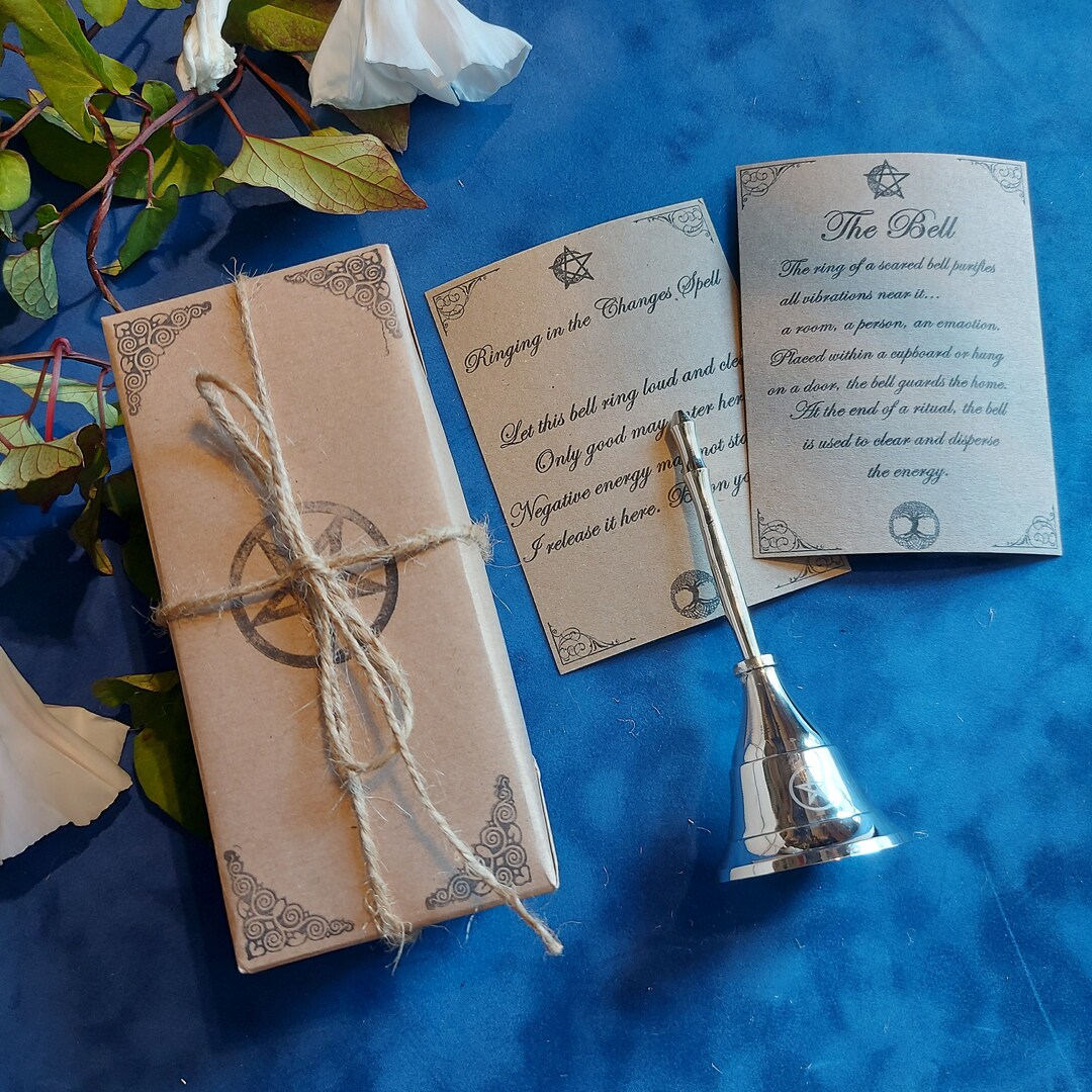 Witches Bell | Witch Hand Bell With Pentagram for Spells and Witch Gift ...