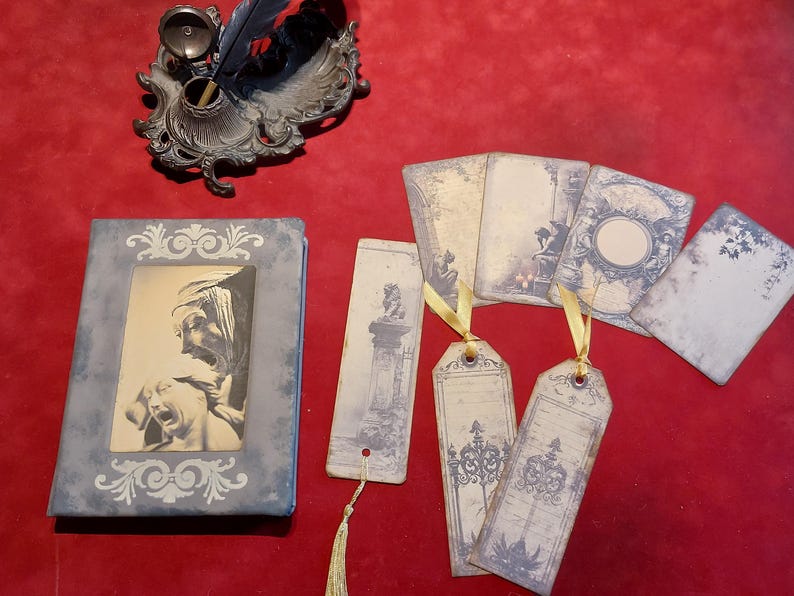 Halloween Vampire Leather Notebook, Horror Gift, Gothic Journal ...