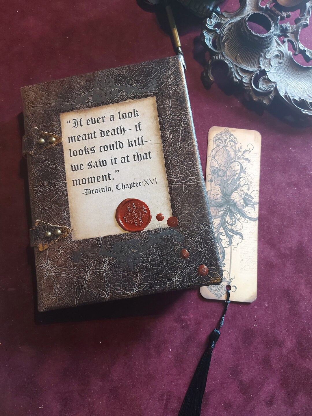 Vampire Thick Chunky Leather Book Dracula Journal - Etsy
