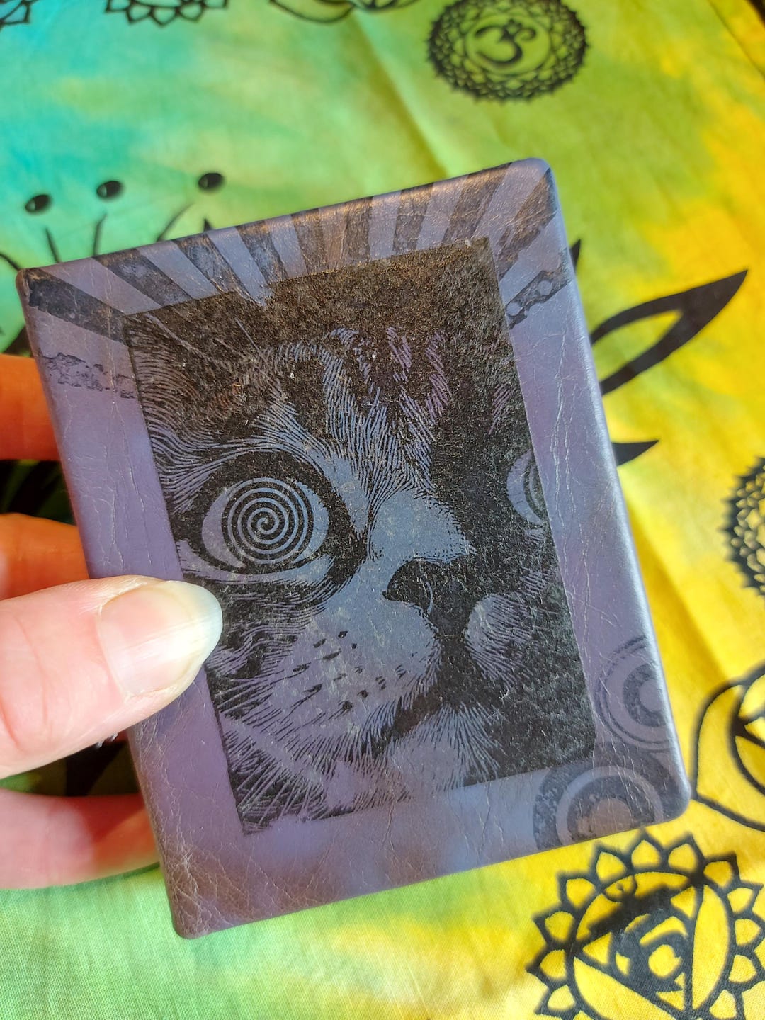 Trippy Cat Mini Journal. Hippy or Psychedelic Book. Hippie Gift - Etsy