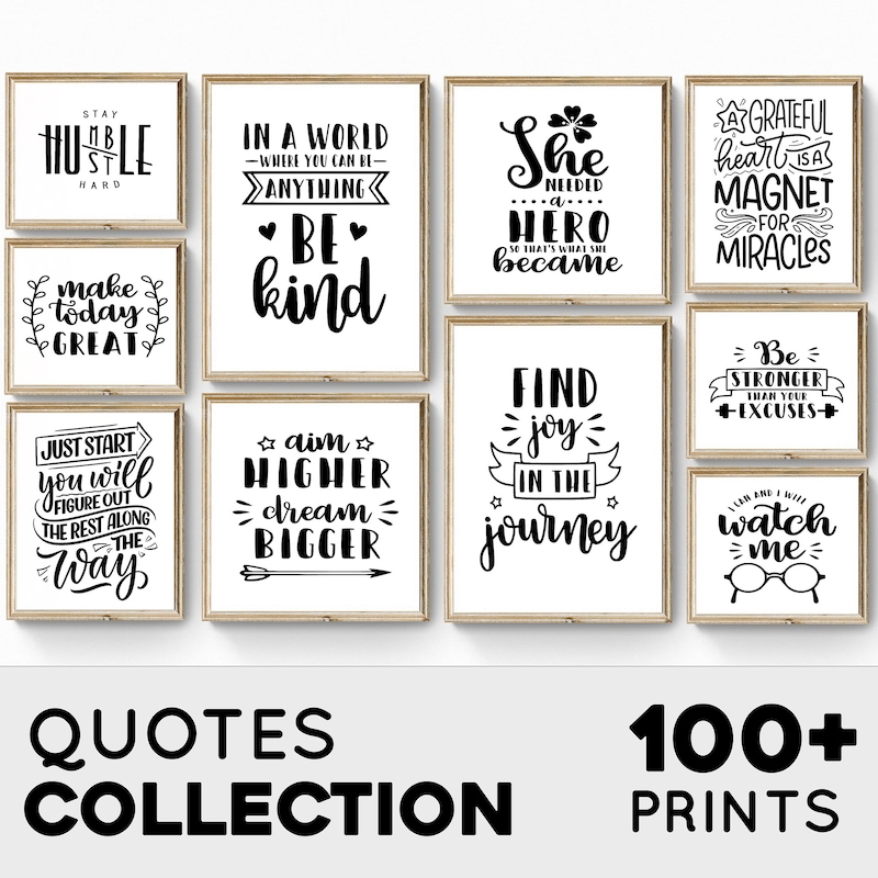 Inspirational Quotes Wall Art - Etsy