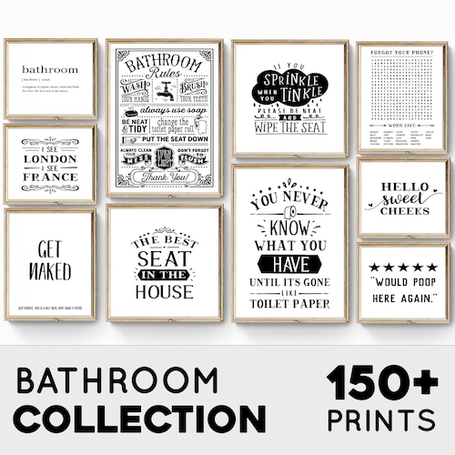Bathroom Printable Funny Bathroom Decor Bathroom Sign - Etsy