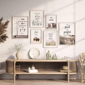 Farmhouse Bible Verse Prints, Christian Wall Art, Bible Verses Wall Art ...