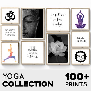 Yoga Printable Set Yoga Room Decor Yoga Wall Art Yoga - Etsy