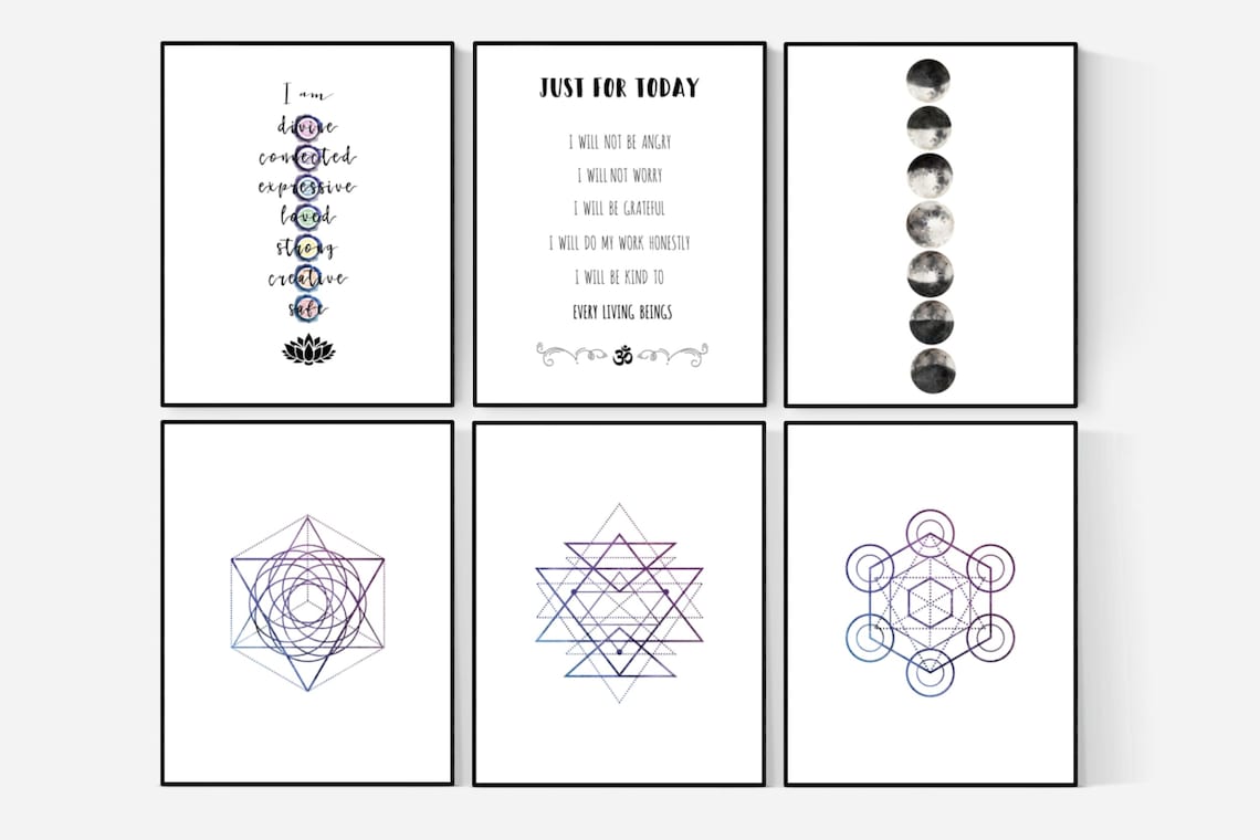 Yoga Printable Set Yoga Room Decor Yoga Wall Art Yoga - Etsy