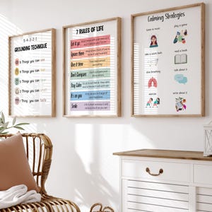 Set of 500 Mental Health Poster, Therapist Wall Art Print, Therapy ...