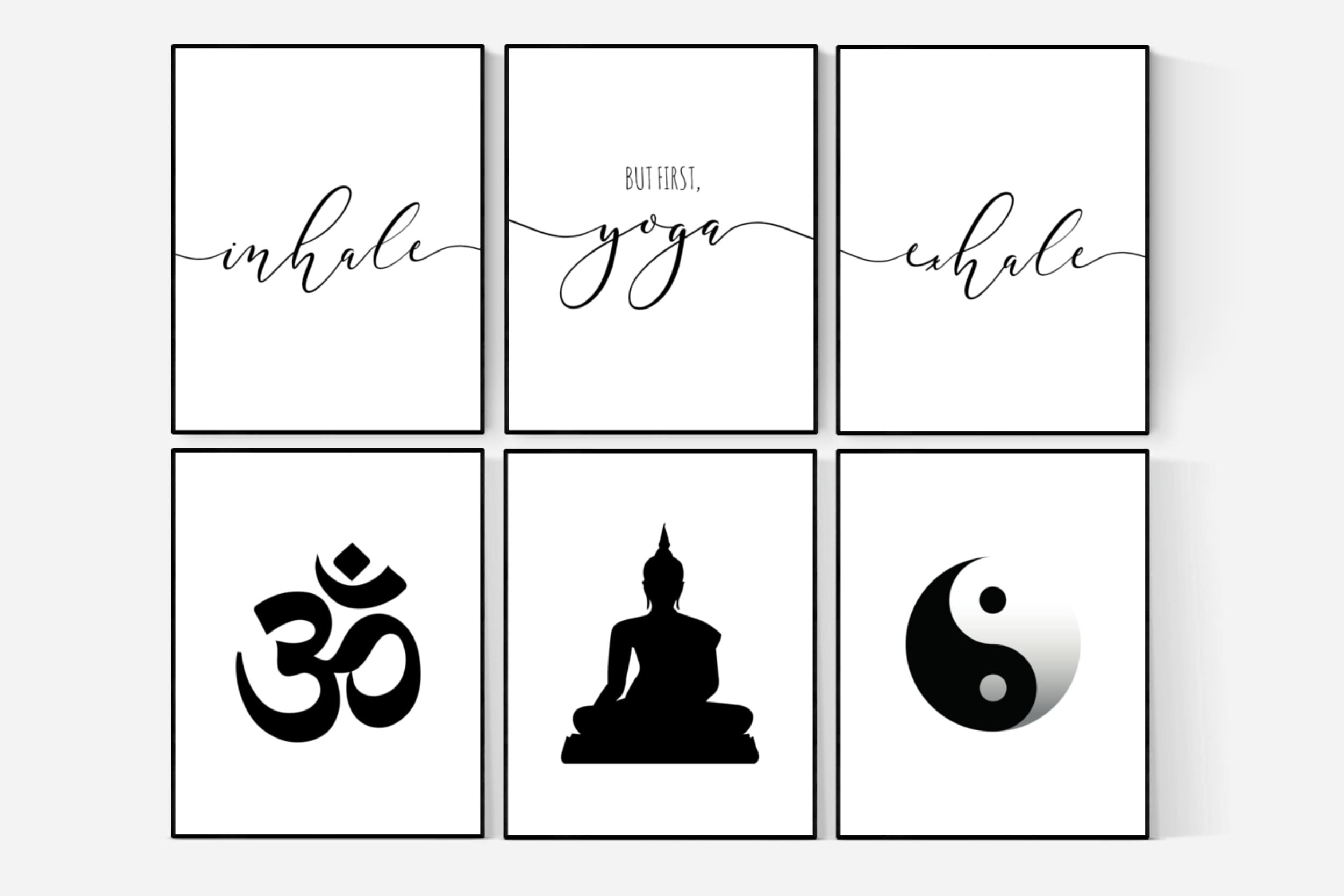 Yoga Printable Set Yoga Room Decor Yoga Wall Art Yoga | Etsy