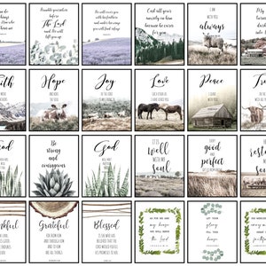 Farmhouse Bible Verse Prints, Christian Wall Art, Bible Verses Wall Art ...