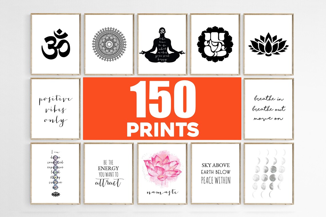 Yoga Printable Set Yoga Room Decor Yoga Wall Art Yoga - Etsy