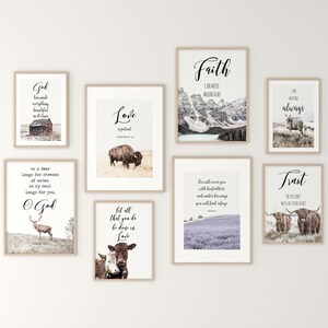 Farmhouse Bible Verse Prints, Christian Wall Art, Bible Verses Wall Art ...