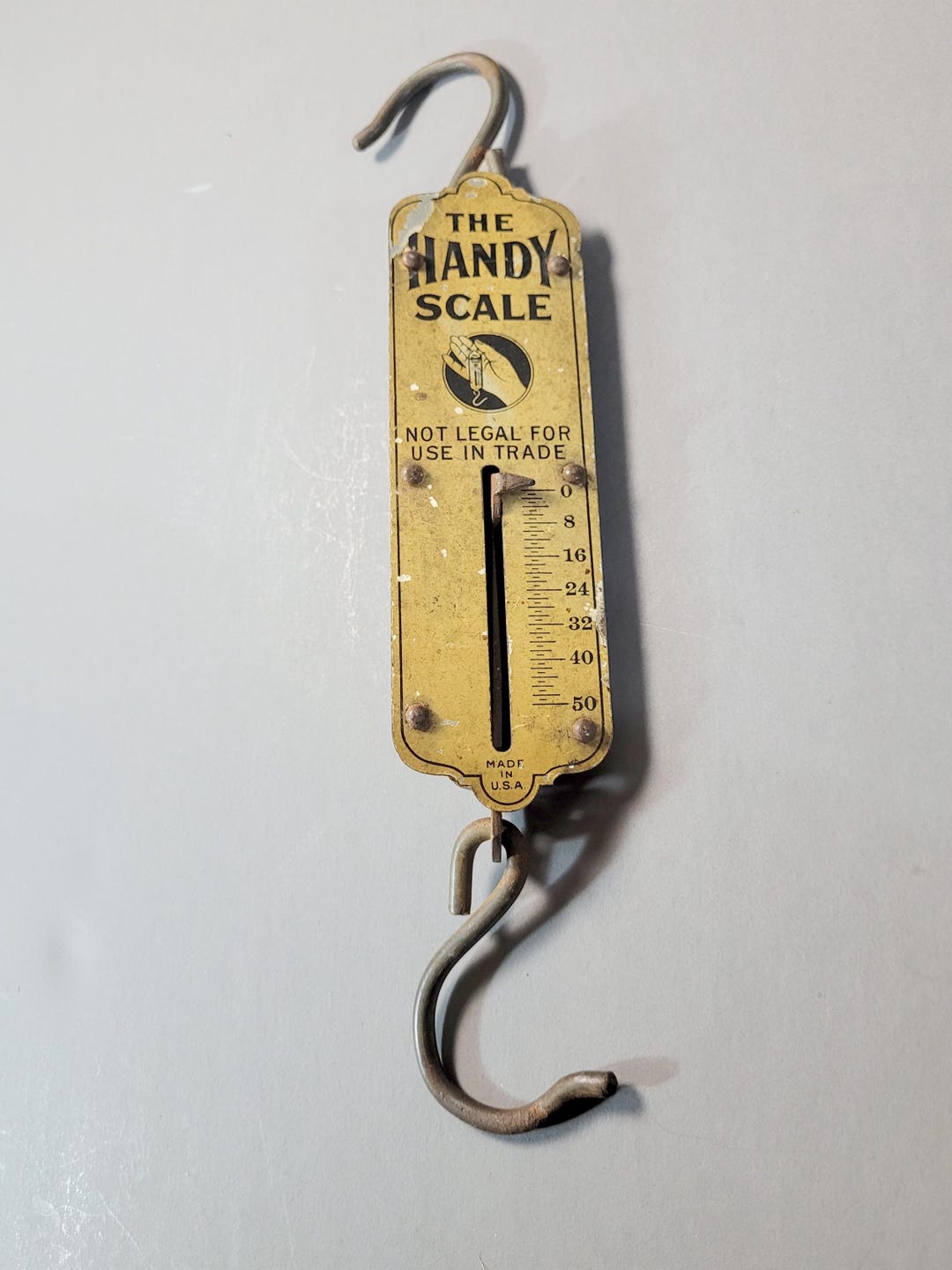Vintage Hanging Spring Scale, the Handy Scale, Can Measure to 50 Pounds ...
