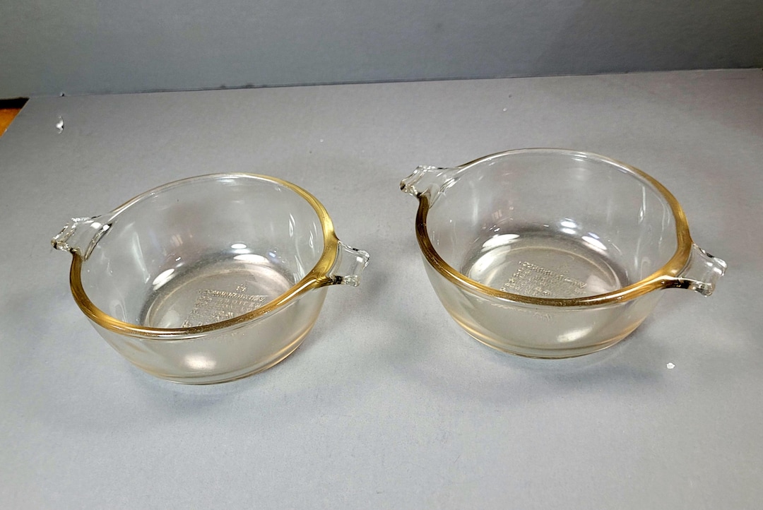 Pyrex 018 Clear Glass Ramekin Casserole Dish With Handles, Capacity ...