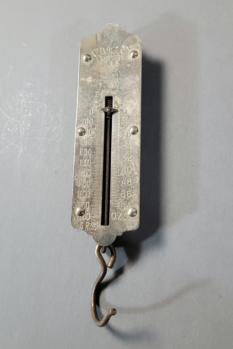 Vintage Chatillon Hanging Weight Portable Scale, Spring Balance Scale ...