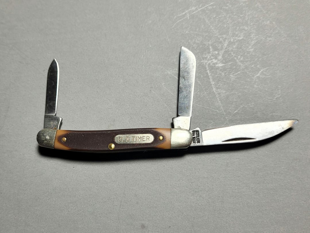 Schrade Old Timer 3 Blade Folding 3 Inch Pocket Knife USA 1080T - Etsy