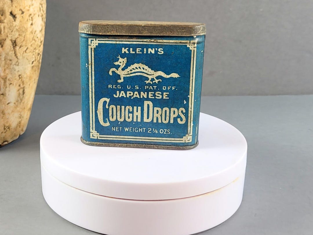 Vintage Klein's Japanese Cough Drops Dragon Tin - Etsy