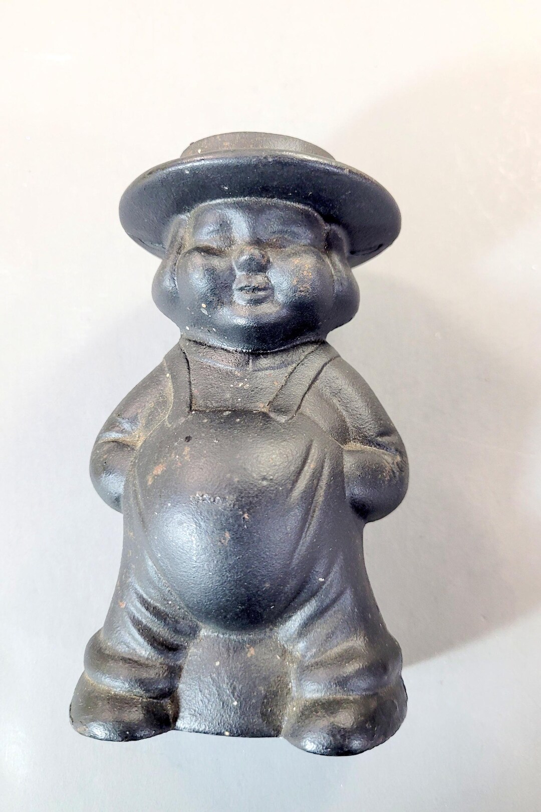 Cast Iron Dalecraft Coin Bank, Amish or Quaker Mennonite Farmer Boy ...