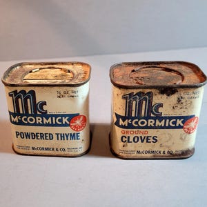 Vintage Mccormick Spice Tins, Bee Brand, Thyme & Cloves, 1940s - Etsy