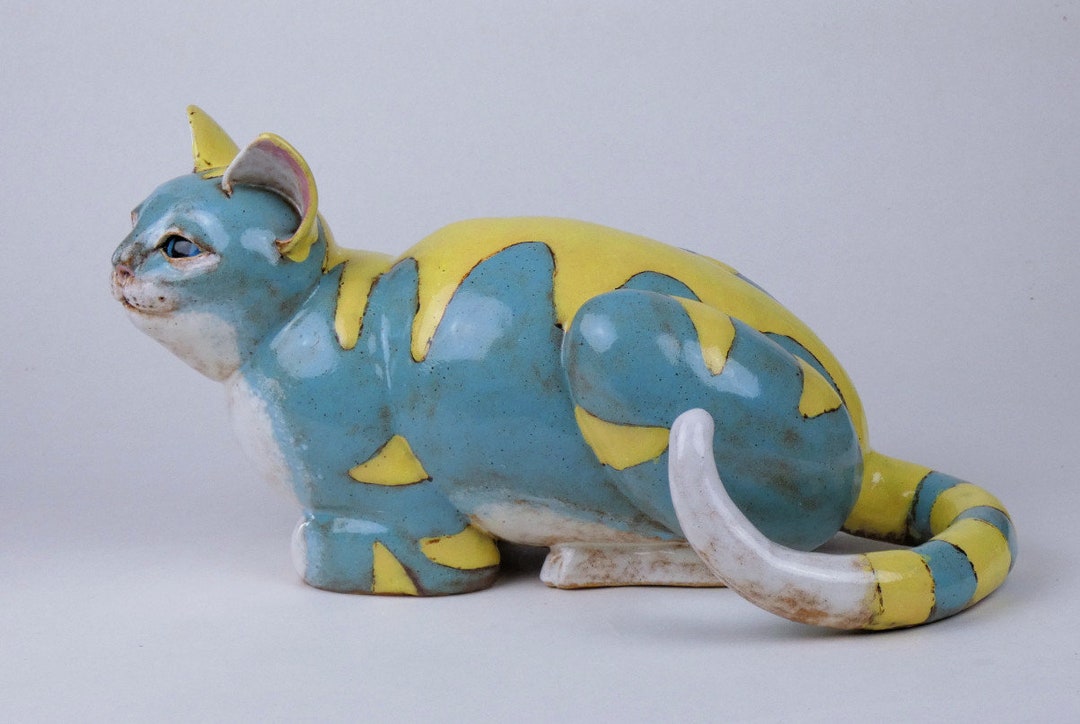 Ceramic Cat pip Handcrafted Unique Sculpture - Etsy