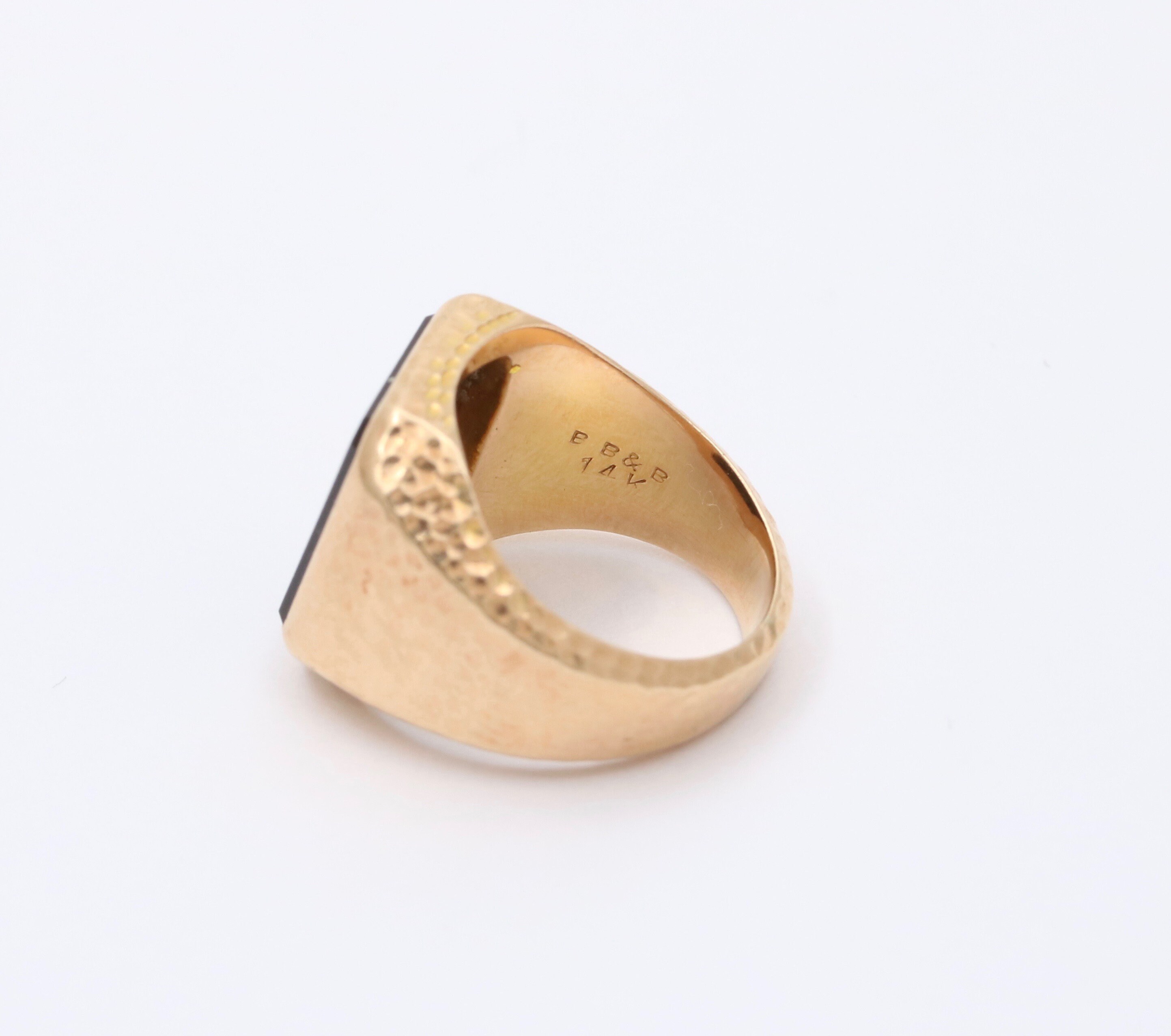 Art Deco Bailey, Banks and Biddle Onyx Intaglio Signet Ring - Etsy