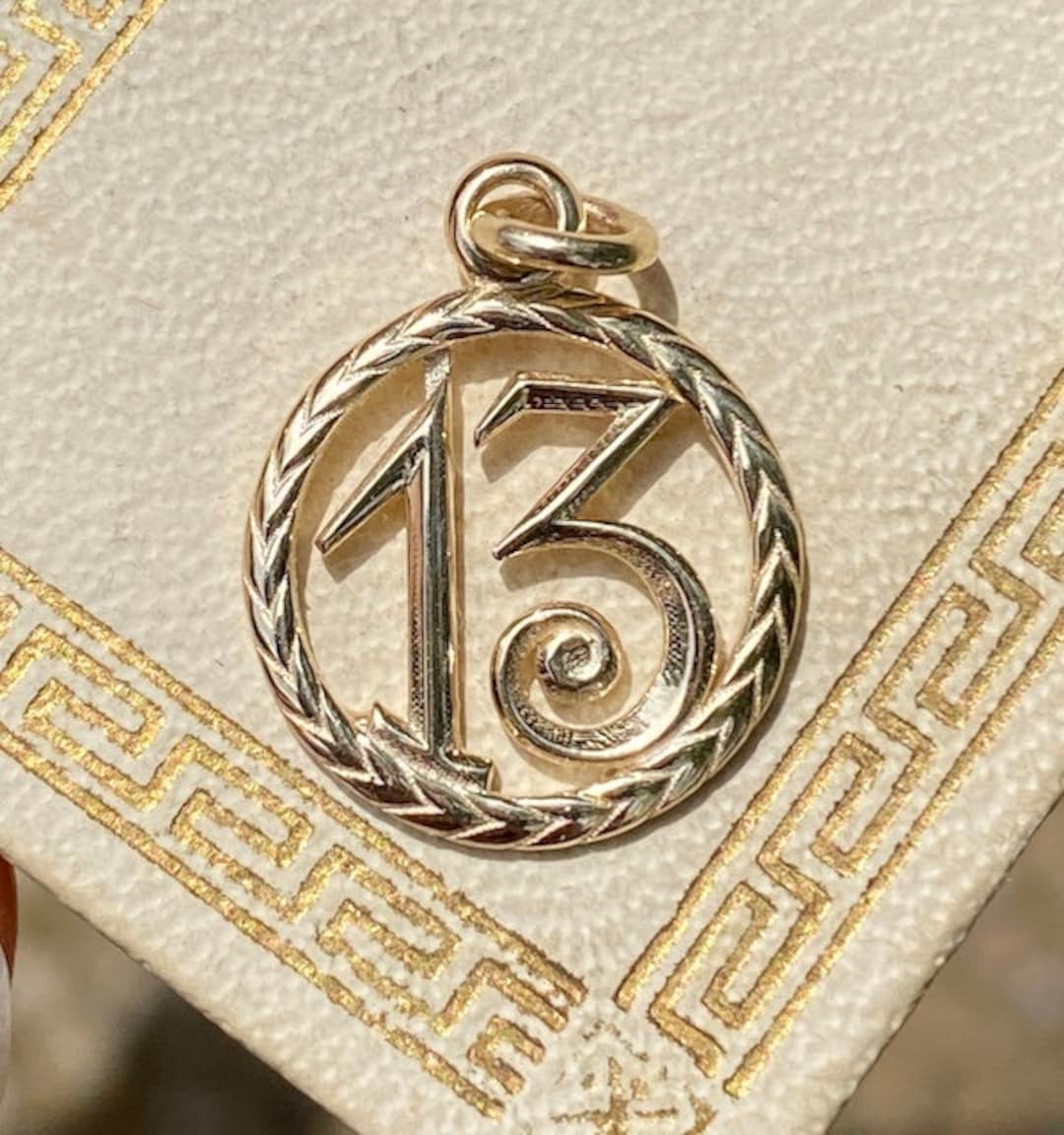 Small Lucky 13 Charm by A/O - Etsy