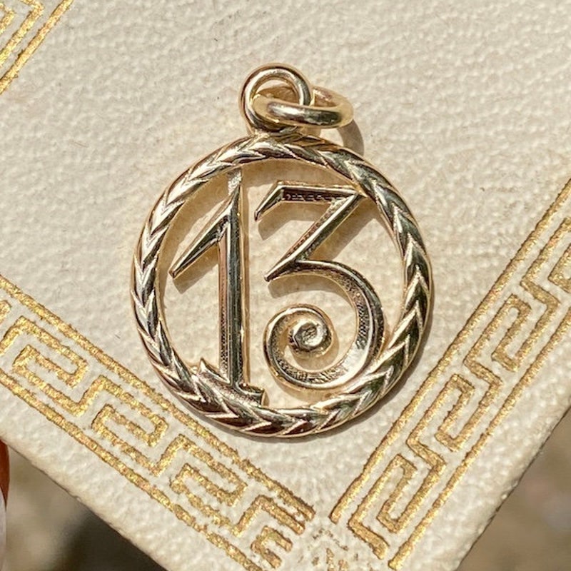 Lucky 13 Charm - Etsy