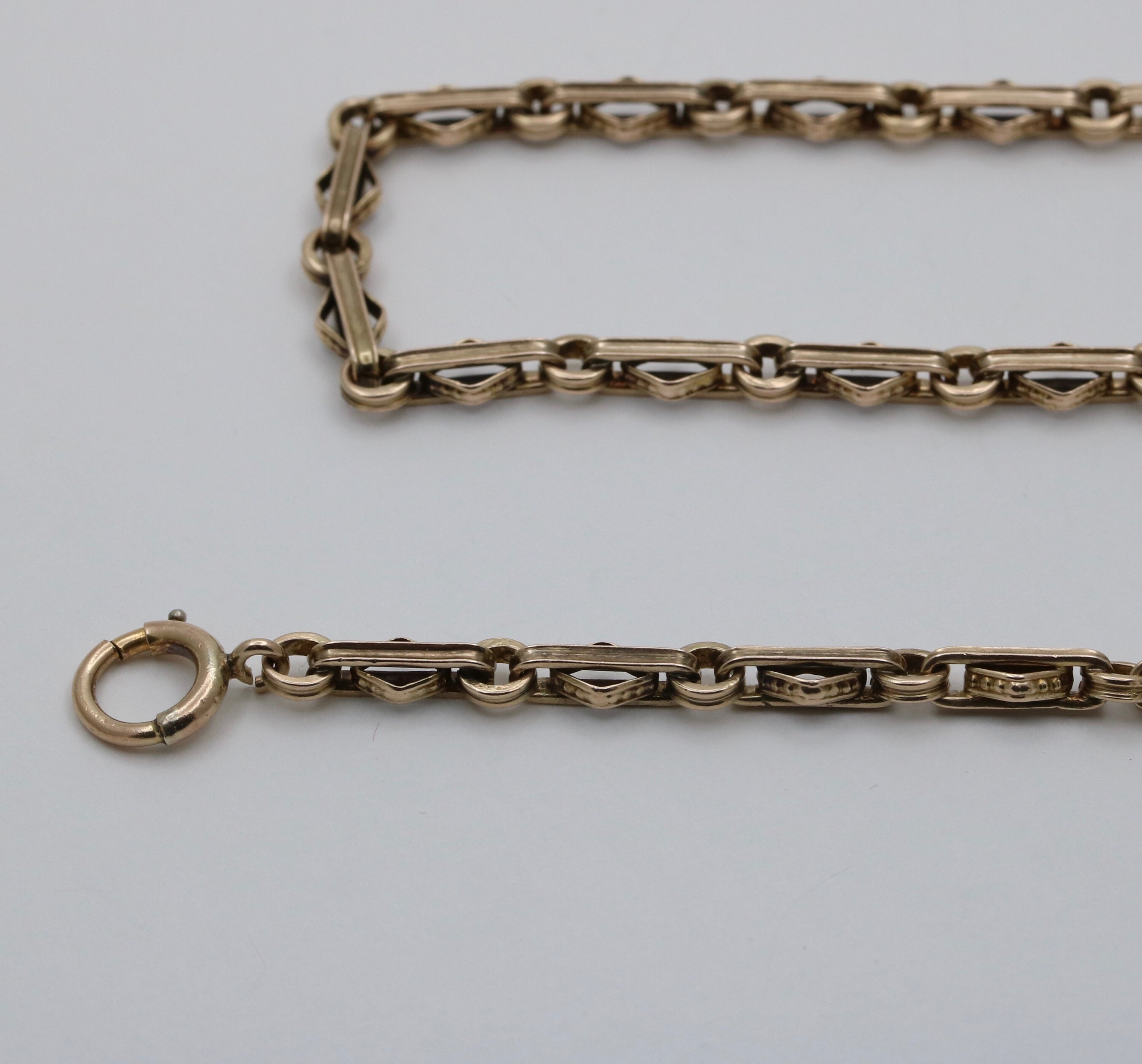 Victorian Diamond Shaped Link 10K Gold Chain 17.5 Long - Etsy