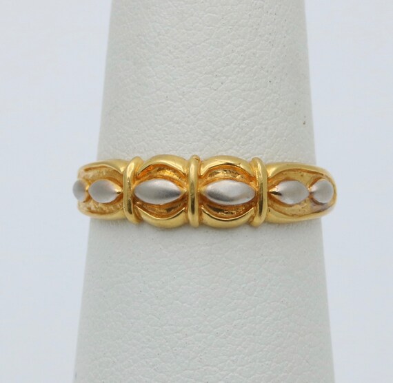 21k Gold Watch Band Style Diamond Ring - Gem